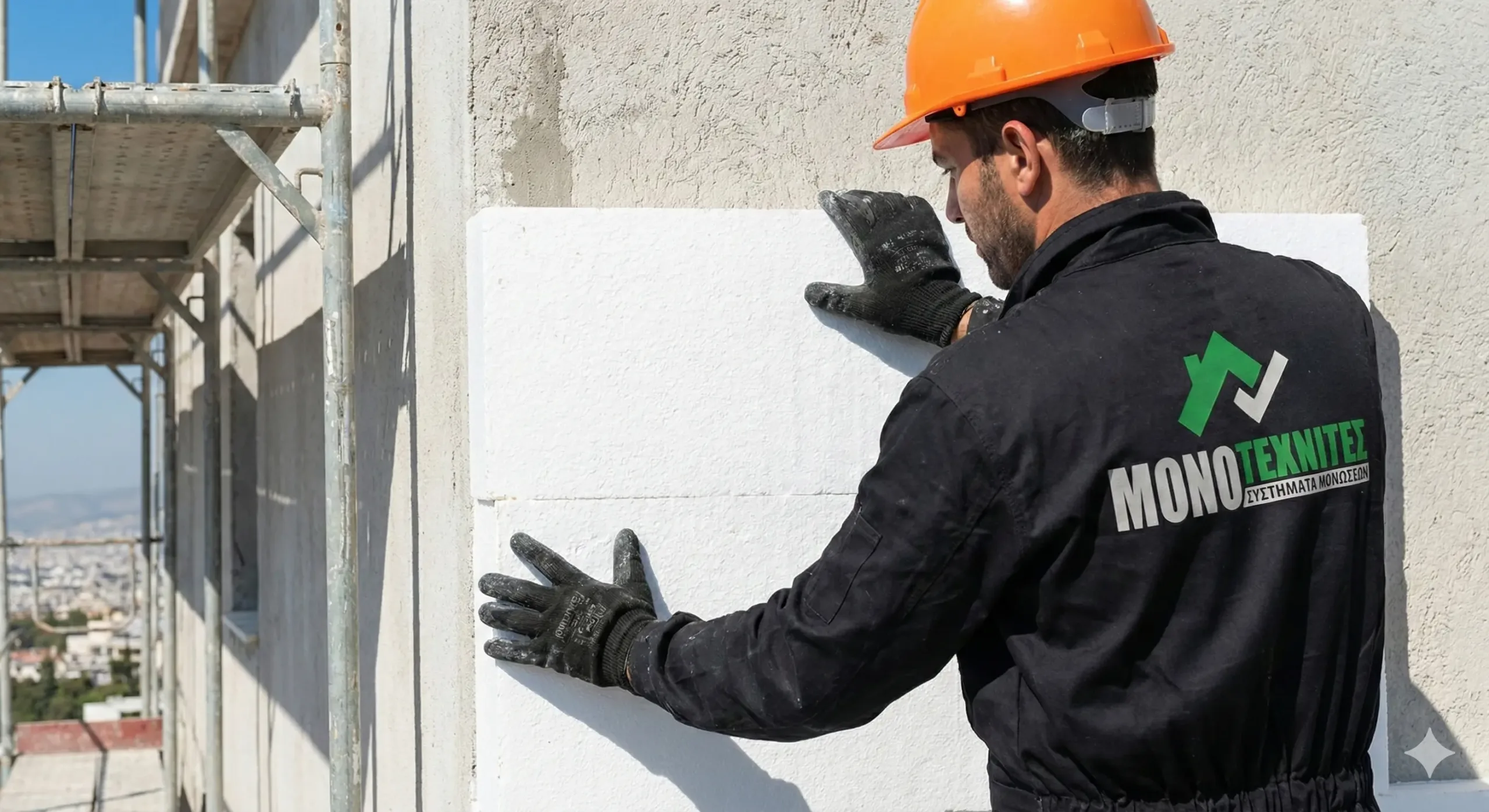Θερμοπρόσοψη Τοίχων με Εξωτερική Μόνωση Μονοτεχνίτες